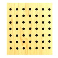 China Perforated Wood Acoustic Panel 12-18mm Sound Absorption Polyester Fiber Wall Board for sale