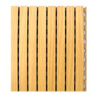 China Sound Absorbing Wooden Grooved Acoustic Panel 12mm 18mm for Cinema Church for sale