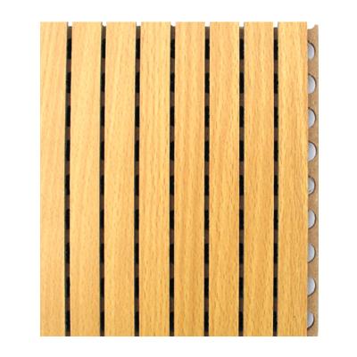 China Sound Absorbing Wooden Grooved Acoustic Panel 12mm 18mm for Cinema Church for sale