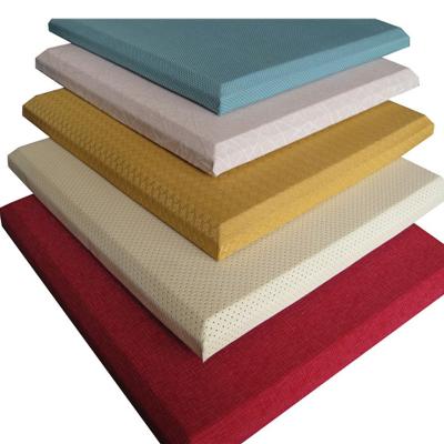 China Polyester Acoustic Panel 12mm MDF Perforated Wood Sound Absorbing Wall Panel 1220x2420mm for sale