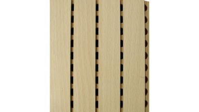 China Custom Wooden Grooved Acoustic Panel 3D Diffuser Wall Panel 2420x1220mm with 0.7-0.95 NRC Rating for sale