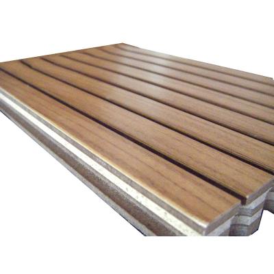 China Wood Grooved Acoustic Panel MGO Fireproof Veneer 12mm 18mm for Gymnasium Wall Paneling for sale