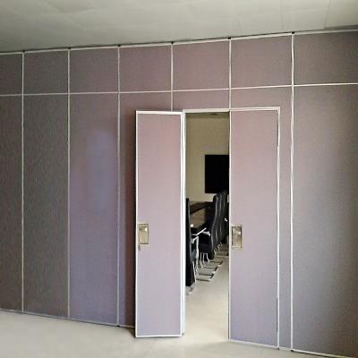 China Aluminum Acoustic Wooden Sliding Sound Proof Partitions - 32-55dB Rw Insulation, 65-100mm Thickness, Up to 18m Height for sale