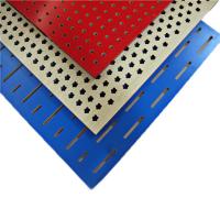 China Sound Proofing PVC Composite Wood Grain Suspended Ceiling Panels 1220x2420mm with 0.7-0.95 NRC Rating for sale
