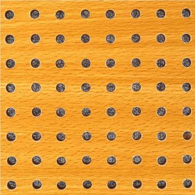 China Fireproof Perforated Wood Acoustic Panels 12mm Sound Absorbing Wall Panel for sale