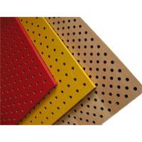 China Perforated Wood Acoustic Panels 600x600mm to 2400x1200mm with 12-18mm Thickness for Professional Sound Absorption for sale