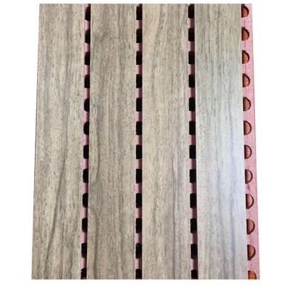 China Sound Proof Wooden Grooved Wall Panel 12-18mm Active Noise Cancellation for Music Room for sale