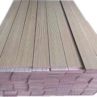 China Fire Resistant WPC PVC Wooden Grooved Acoustic Panel 2440x133mm Sound Absorbing for Home for sale
