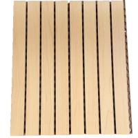 China Melamine Surface Slotted Wooden Grooved Acoustic Panel - 12/15/18mm Thickness MDF Sound Absorbing Board for sale