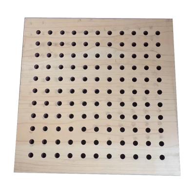 China Perforated Wood Acoustic Panels A1 Fireproof Sound Insulation Wall Boards 2440x197mm for sale