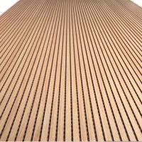 China Sound Absorption Wooden Grooved Acoustic Panel Decoration Carved Pattern for sale