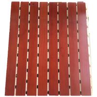 China Noise Reduction Wooden Grooved Acoustic Panel 18mm MDF KTV Soundproof Wall Panel 2440x197mm for sale