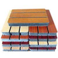China Veneer Finish Grooved Wooden Acoustic Panel 2440x128x15mm Fire Retardant E1 MDF for sale