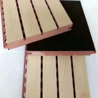 China Eco Friendly Mdf Acoustic Soundproofing Panels / Grooved Wood Panel for sale