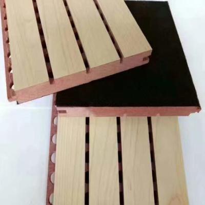 China Eco Friendly Mdf Acoustic Soundproofing Panels / Grooved Wood Panel for sale