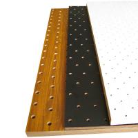 China Fireproof Decorative Perforated Wood Acoustic Panel 2440x1220x12mm B1 for sale