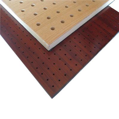 China Perforated Wood Acoustic Panels 15-20mm Thickness for Meeting Rooms & Offices - Custom Sizes 600x600mm to 2440x1220mm for sale