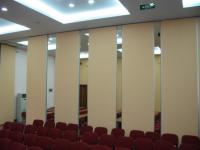 China Melamine Acoustic Sliding Partition Wall 65mm 35dB Fire Sound Resistant for sale