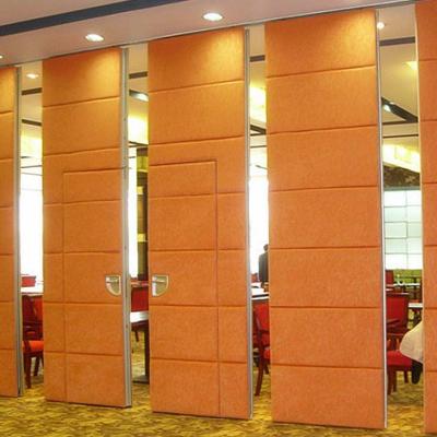 China Movable Wooden Soundproof Sliding Folding Partition Walls 2m Height STC 53 for sale