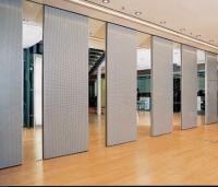China Movable Acoustic Wooden Partition Wall 65mm 100mm Aluminum Frame Commercial for sale