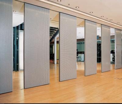 China Movable Acoustic Wooden Partition Wall 65mm 100mm Aluminum Frame Commercial for sale
