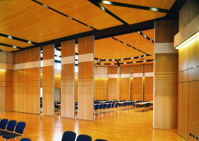 China Movable Sound Insulation Vertical Operable Partition Wall 65-100mm Thick for Restaurant for sale