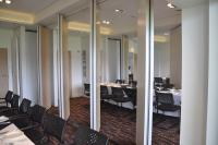 China Folding Movable Room Divider Sound Proof Partition 600mm 1200mm Panel Width for sale