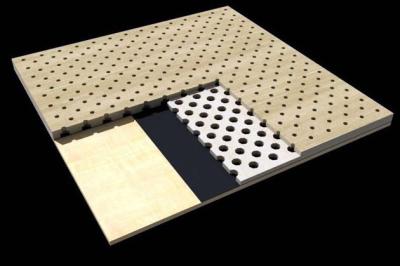 China Perforated Wood Acoustic Panels 12-18mm Thickness 600x600mm to 2400x1200mm Sound Absorption Board for sale