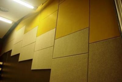 China Studio Room Polyester Acoustic Panels / Sound Absorption Fabric Board for sale