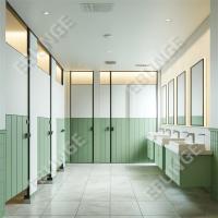 China 1/2 Inch 1950mm Toilet Partition Wall with Hinged Door - Fire Resistant HPL Material & 304 Stainless Steel Hardware for sale