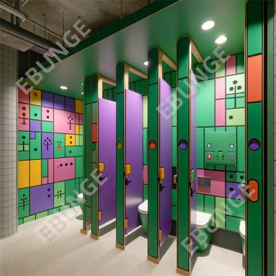 China HPL Toilet Partition Wall 12mm/18mm Thickness with Full Privacy and Water Resistance for Commercial Restrooms for sale