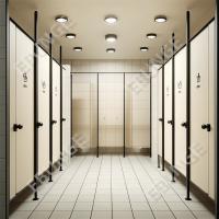 China Ebunge HPL Toilet Partition Wall - Fireproof & Water Resistant Commercial Restroom Dividers, Custom Sizes $45-75/m² for sale