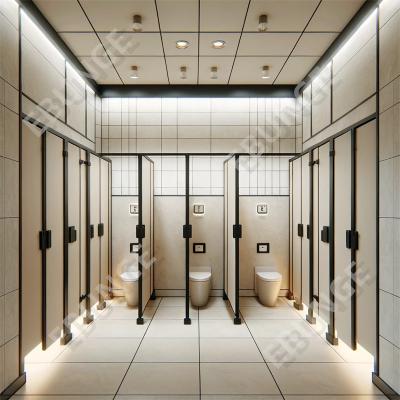 China HPL Toilet Partition Wall with 304 Stainless Steel Hardware - 1/2 Inch to 18mm Thickness Options for Commercial Restrooms for sale
