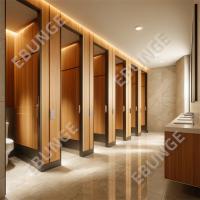 China Ebunge HPL Compact Toilet Partition - Customizable 45-75 USD/m² Commercial Restroom Dividers with Fireproof and Impact Resistant Design for sale