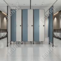 China 304 Stainless Steel Toilet Partition Wall - 1/2 Inch Thickness, Custom Colors, Floor/Top Mounted for Commercial Restrooms for sale