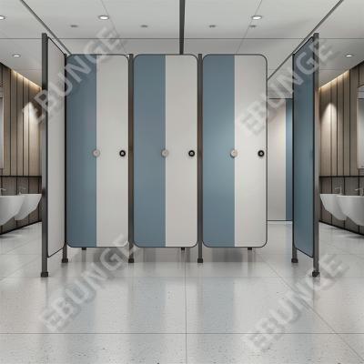 China 304 Stainless Steel Toilet Partition Wall - 1/2 Inch Thickness, Custom Colors, Floor/Top Mounted for Commercial Restrooms for sale