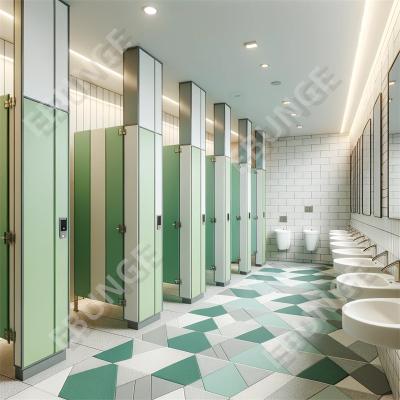 China Fireproof HPL Toilet Partition Wall - 1/2 Inch to 18mm Thickness Options with 304 Stainless Steel Hardware for sale