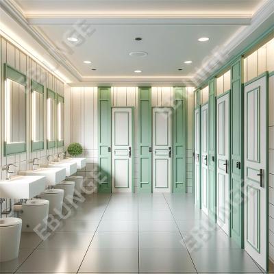 China Ebunge HPL Water Resistant Toilet Partition 18mm Phenolic Restroom Cubicle for sale