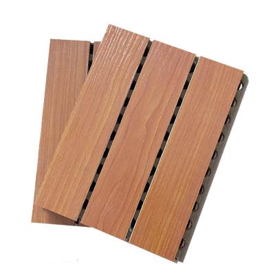 China MDF Wooden Grooved Acoustic Panel 133x2440mm with 12-18mm Thickness for Studio Sound Absorption for sale