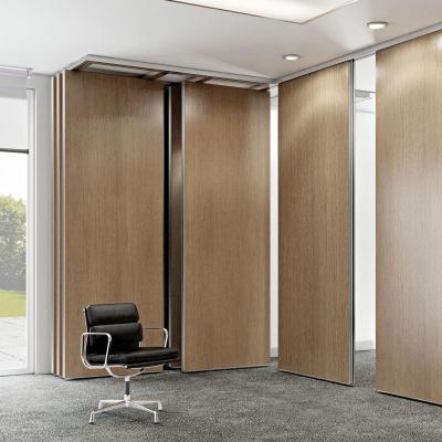 China Aluminum Sliding Wooden Partition Wall 65mm Thickness STC 32-45dB for Hotels for sale