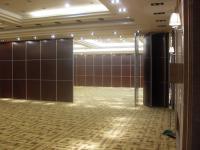 China Acoustic Sliding Room Divider 65mm 85mm 100mm Leather Soft Cover Banquet Hall Partition for sale