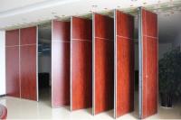 China Hotel Acoustic Wooden Folding Movable Room Partition Wall 100mm Thick with Pass Door for sale