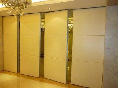 China Aluminum Frame Operable Wooden Interior Folding Partition Walls For Reception Hall for sale