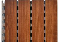 China Wooden Grooved Acoustic Wall Panels 2440x128mm E1 MDF Sound Absorbing Diffuser for sale