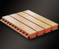 China Fire Rated Grooved Wood Acoustic Wall Panel 15mm 2440mm for Meeting Room Sound Absorption for sale