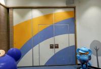 China Sponge Leather Acoustic Flexible Office Partition Walls 65mm 85mm 100mm Aluminium Frame Folding Sliding Doors for sale