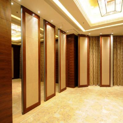 China Restaurant Dinning Room Folding Partition Wall / Movable Sliding Gate 65mm for sale
