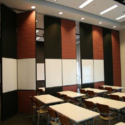 China Floor to Ceiling Acoustic Room Dividers Flexible Wooden Office Folding Partition Wall 600mm-1200mm for sale