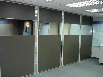 China Aluminium Profile Movable Partition Walls 100mm Thick 600-1200mm Panel Width for sale