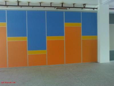 China Aluminum Acoustic Partition Wall 85mm 100mm Operable Sliding Door System 53dB for sale